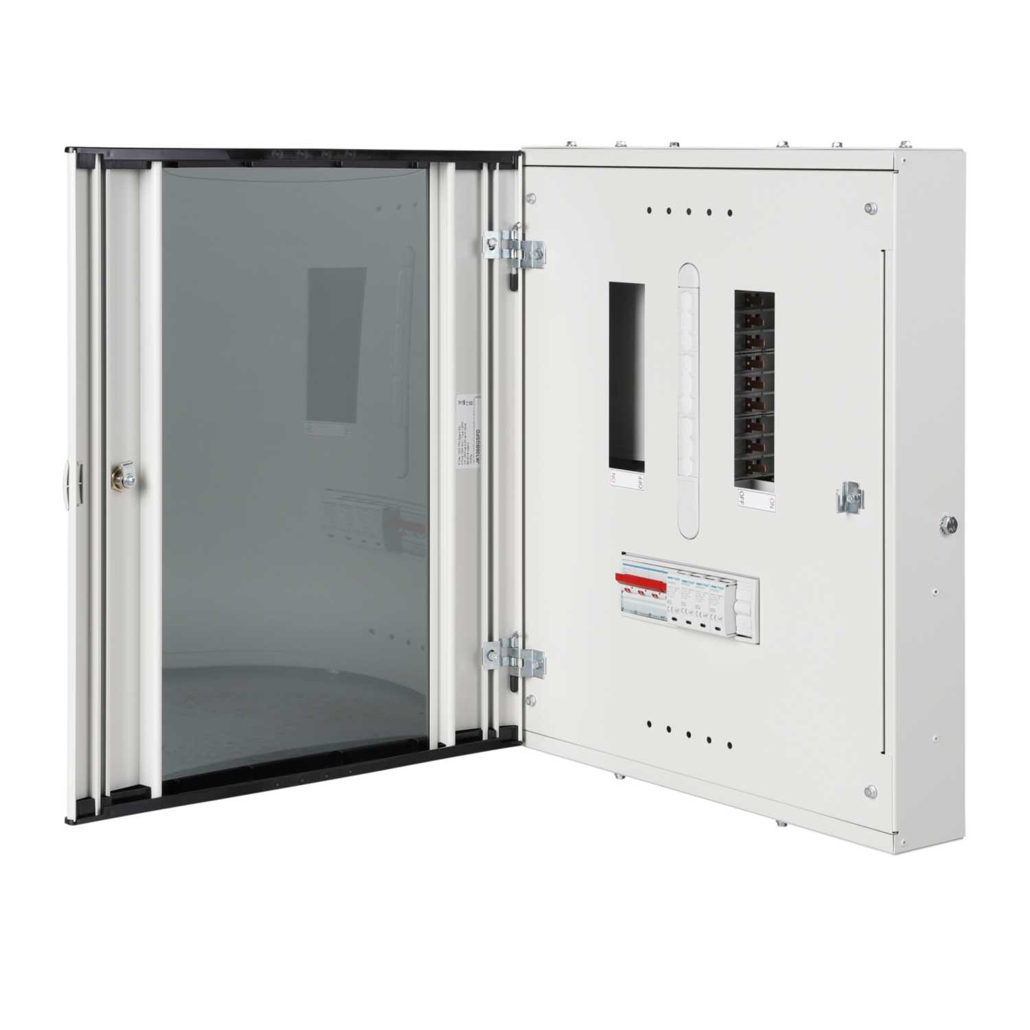 Hager 6 Way 125A TP+N Type B Distribution Board with Incomer and Type 2 ...