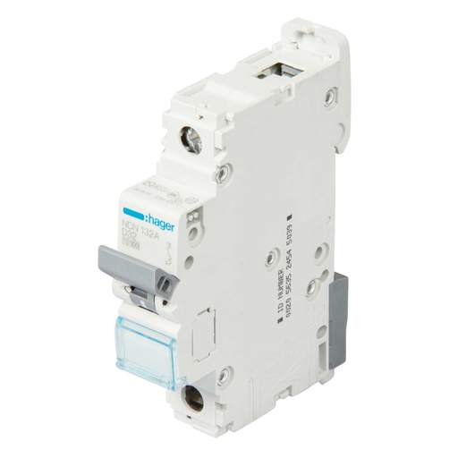 Hager 32A Single Pole 10kA D Curve MCB (NDN132A) | CEF