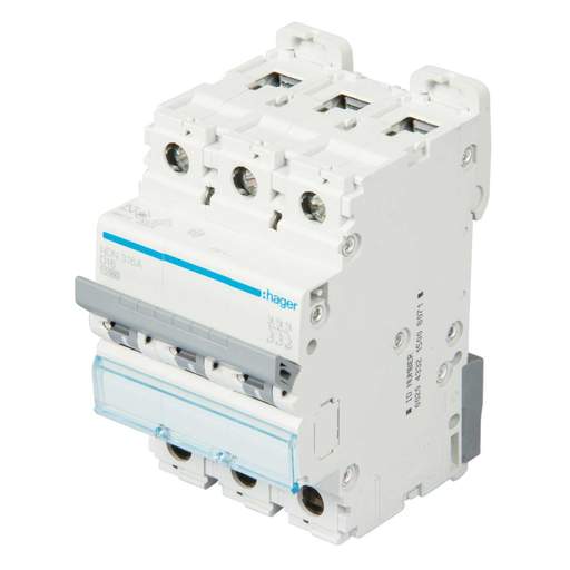Hager 16A Triple Pole 10kA D Curve MCB (NDN316A) | CEF