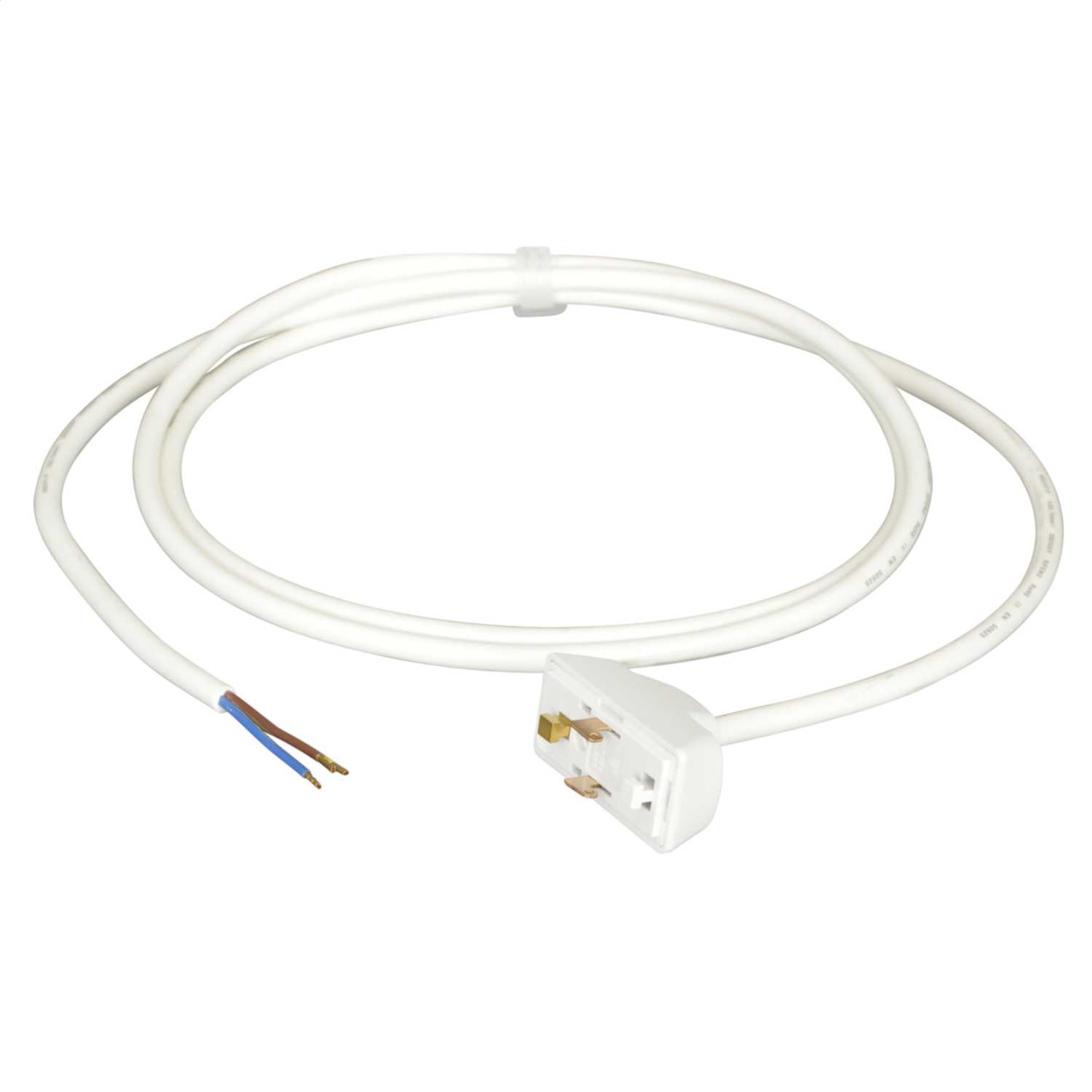 Hager Klik 6A 3 Pin Pre Wired Plug with 3m Cable White (P22/3.0) | CEF
