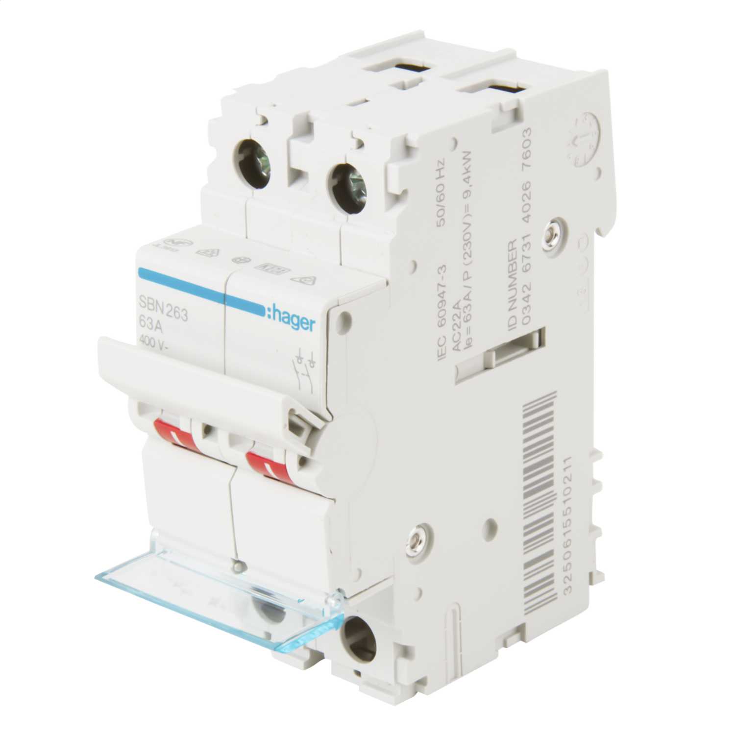 Hager 63A DP Switch Disconnector (SBN263) | CEF