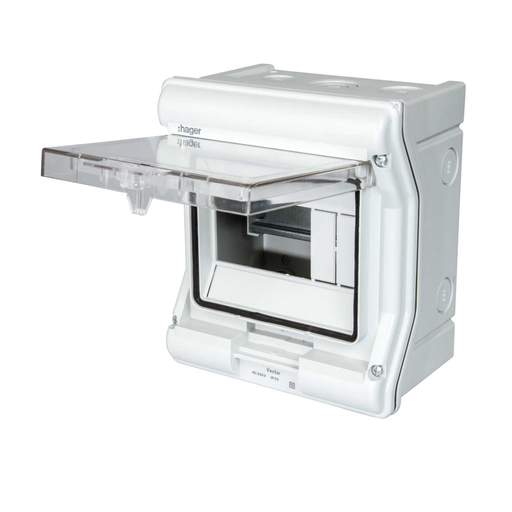 Hager Vector 6 Module Insulated IP55 Enclosure with Earth and Neutral ...