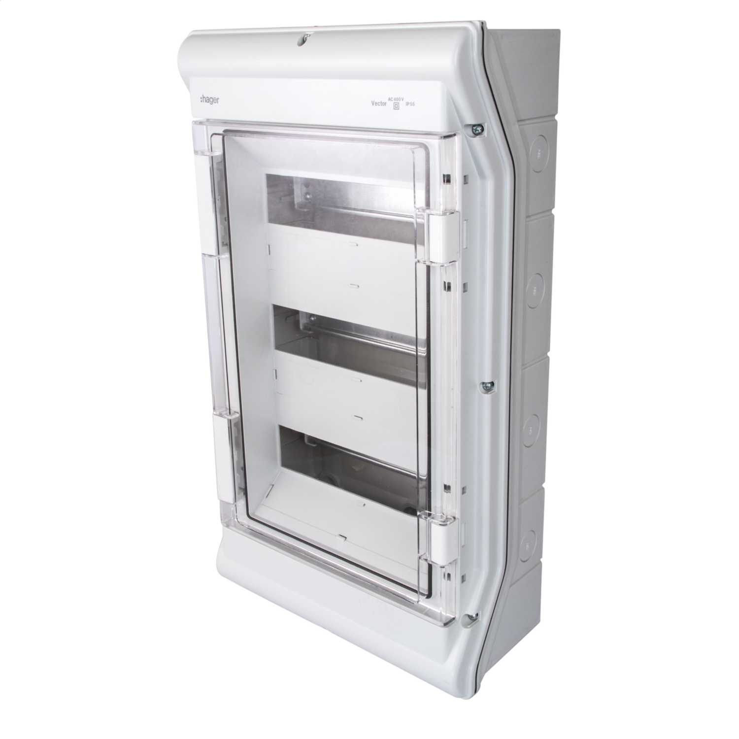 Hager 36 Module Insulated IP55 Enclosure with Earth and Neutral Bar ...