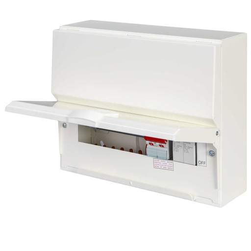 Hager 8 Way 100A Isolator Incomer Metal Clad Consumer Unit with Type 2 ...