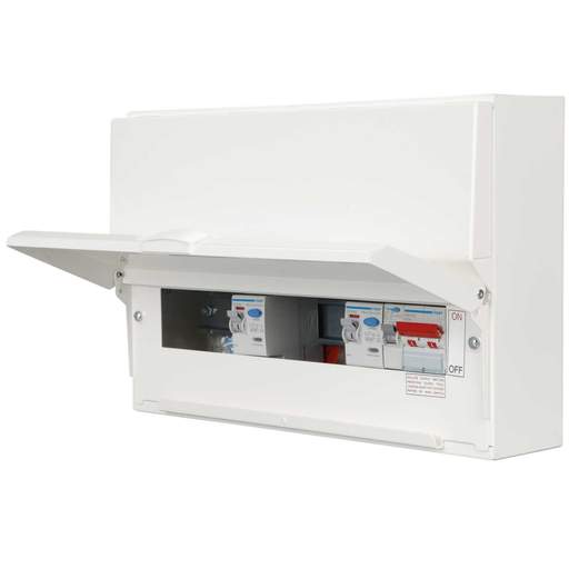 Hager 1 + 4 + 5 Dual 100A RCD Split Load Metal Clad Consumer Unit with ...