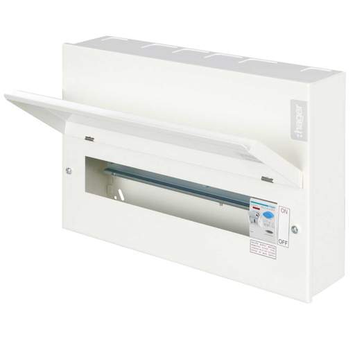 Hager 14 Way 100A 30mA Type A RCD Incomer Metal Clad Consumer Unit ...
