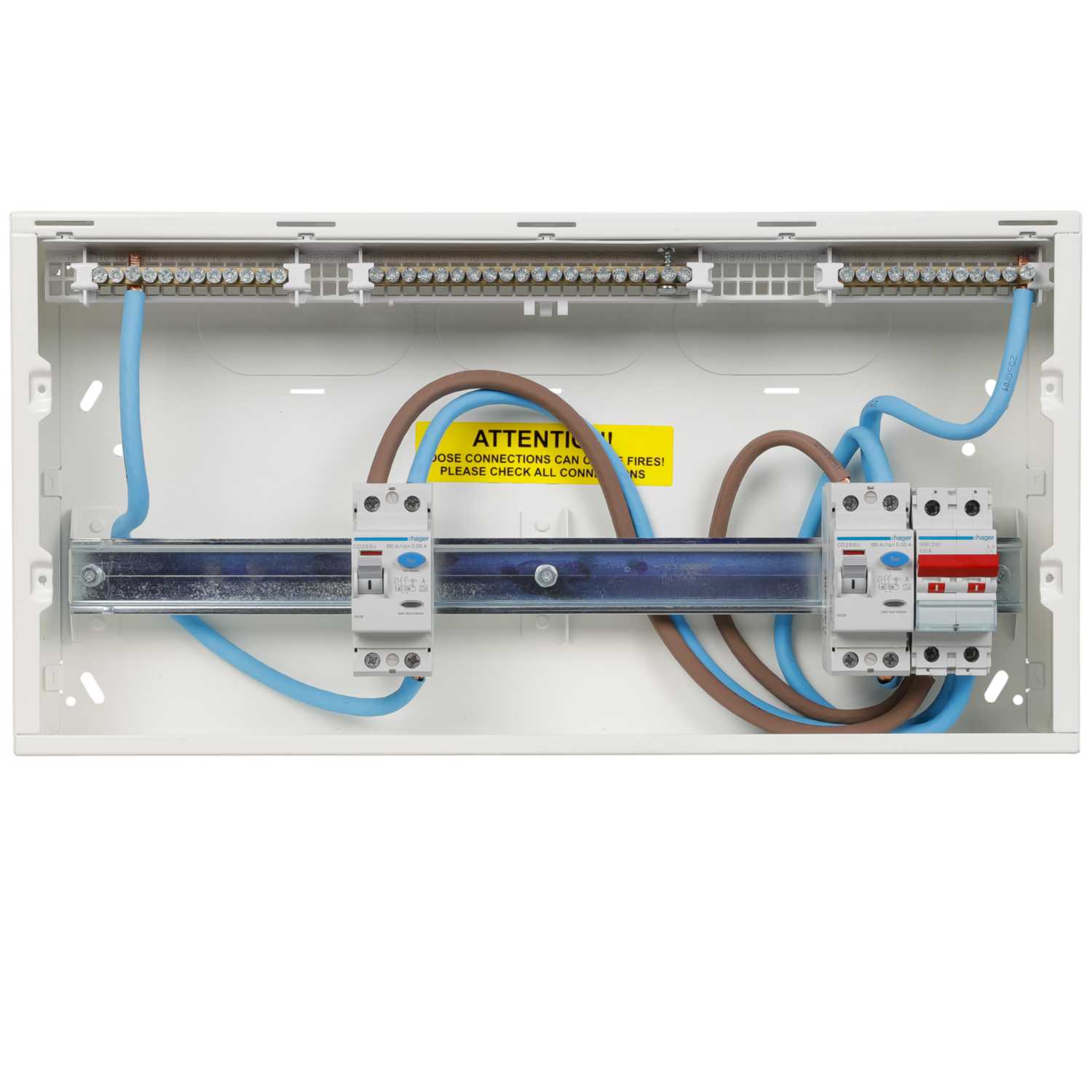 Hager 16 Way Dual 100A RCD Configurable Metal Clad Consumer Unit ...