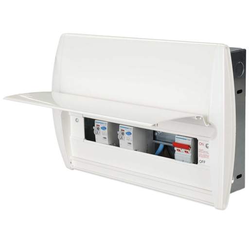 Hager 10 Way Dual 100A RCD High Integrity Flush Metal Clad Consumer ...