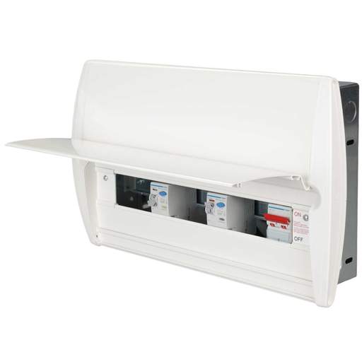 Hager 12 Way Dual 100A RCD Configurable Flush Metal Clad Consumer Unit ...