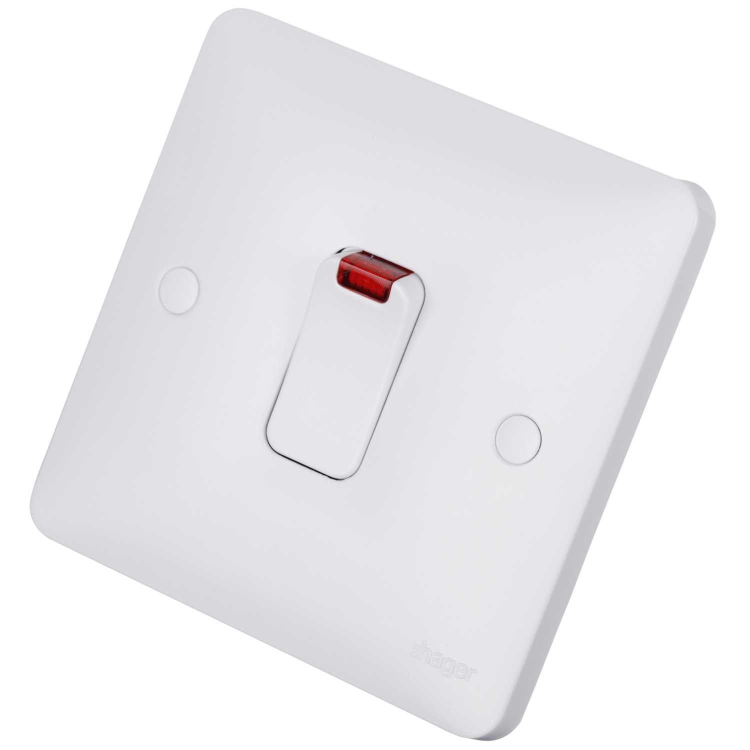 Hager Sollysta 20A DP Switch with Neon White (WMDP84N) | CEF