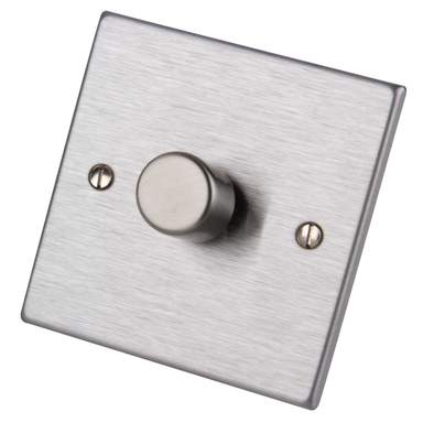 Hamilton 400W 1 Gang 2 Way Dimmer Satin Steel (741X40) | CEF