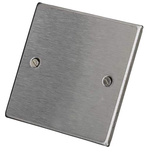 Hamilton 1 Gang Blank Plate Satin Steel (74BPS) | CEF