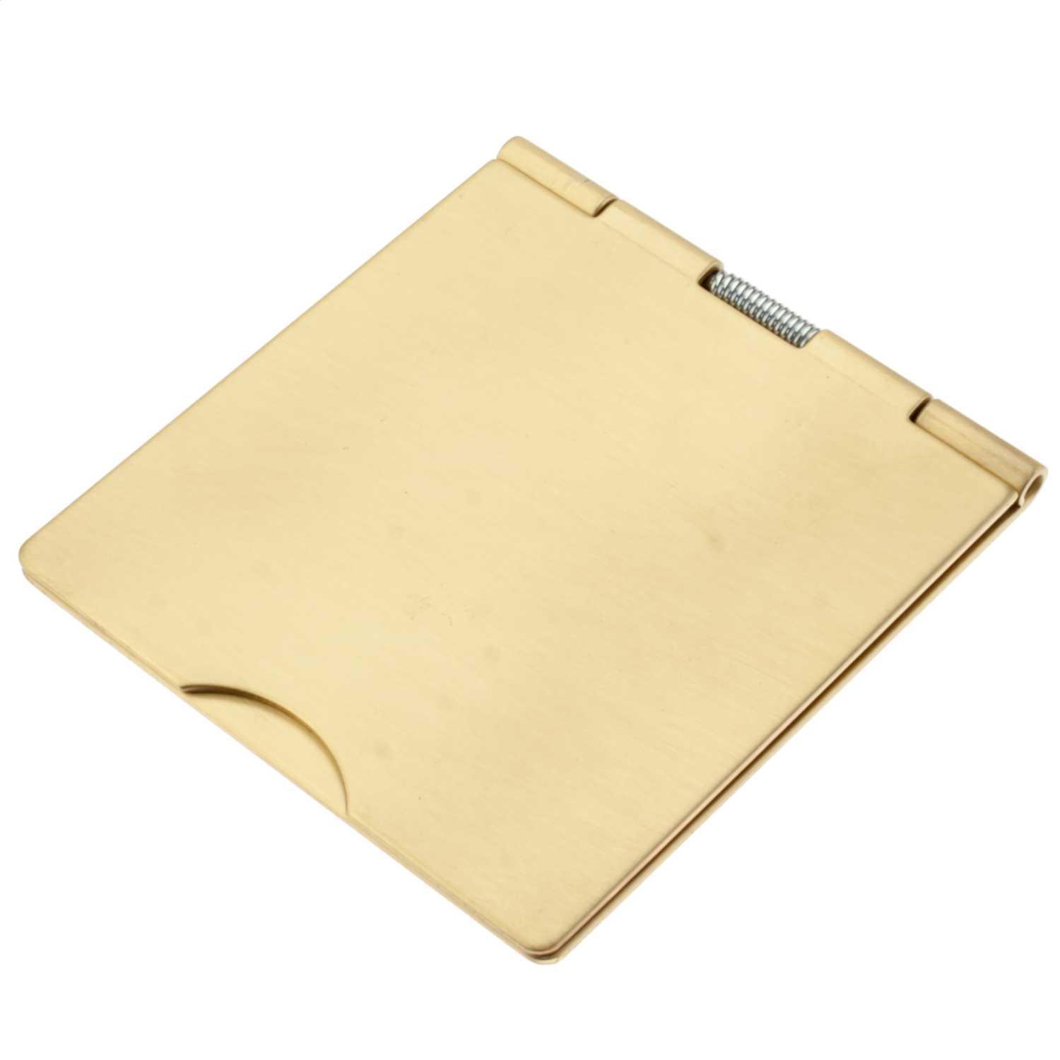 Hamilton 5A 1 Gang Unswitched Floor Socket White Insert Satin Brass ...