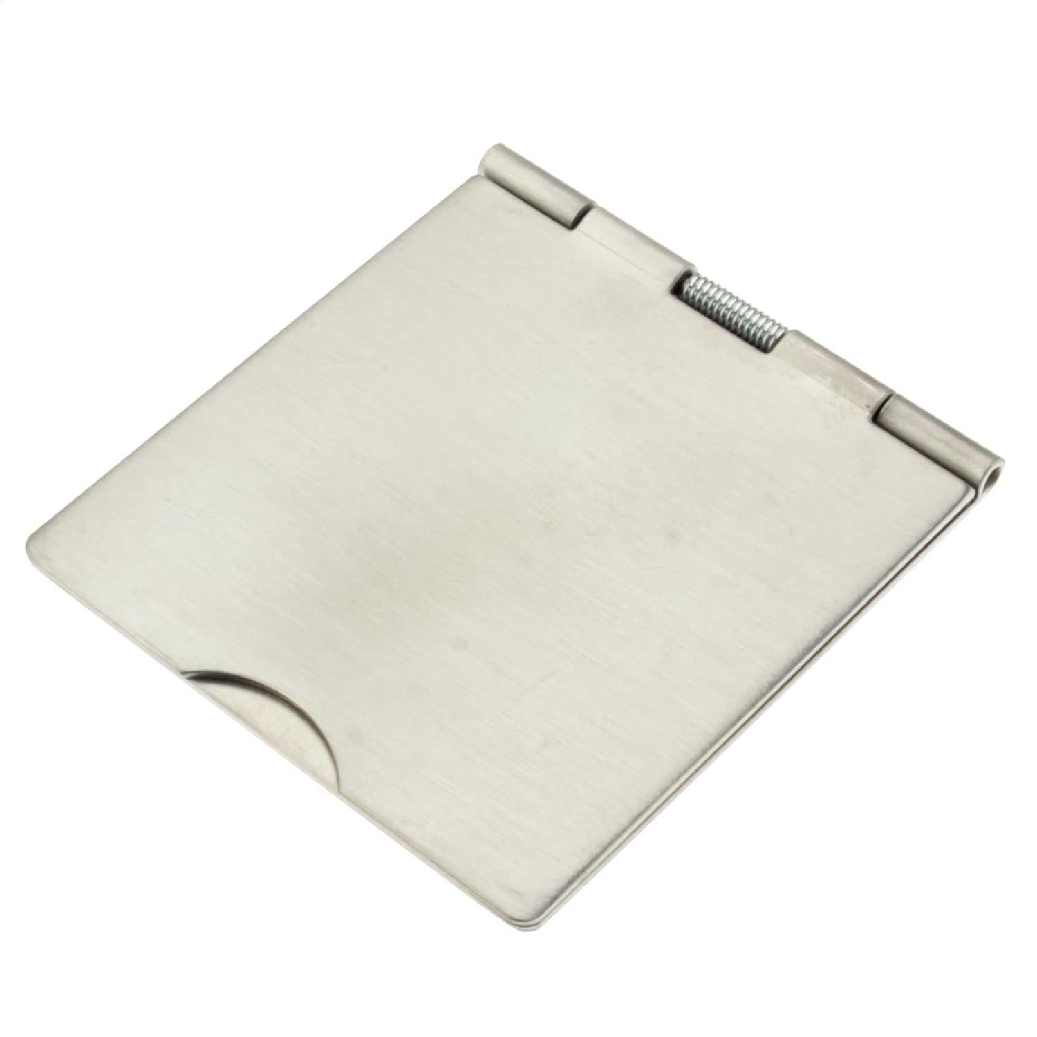 Hamilton 5A 1 Gang Unswitched Floor Socket White Insert Satin Chrome ...