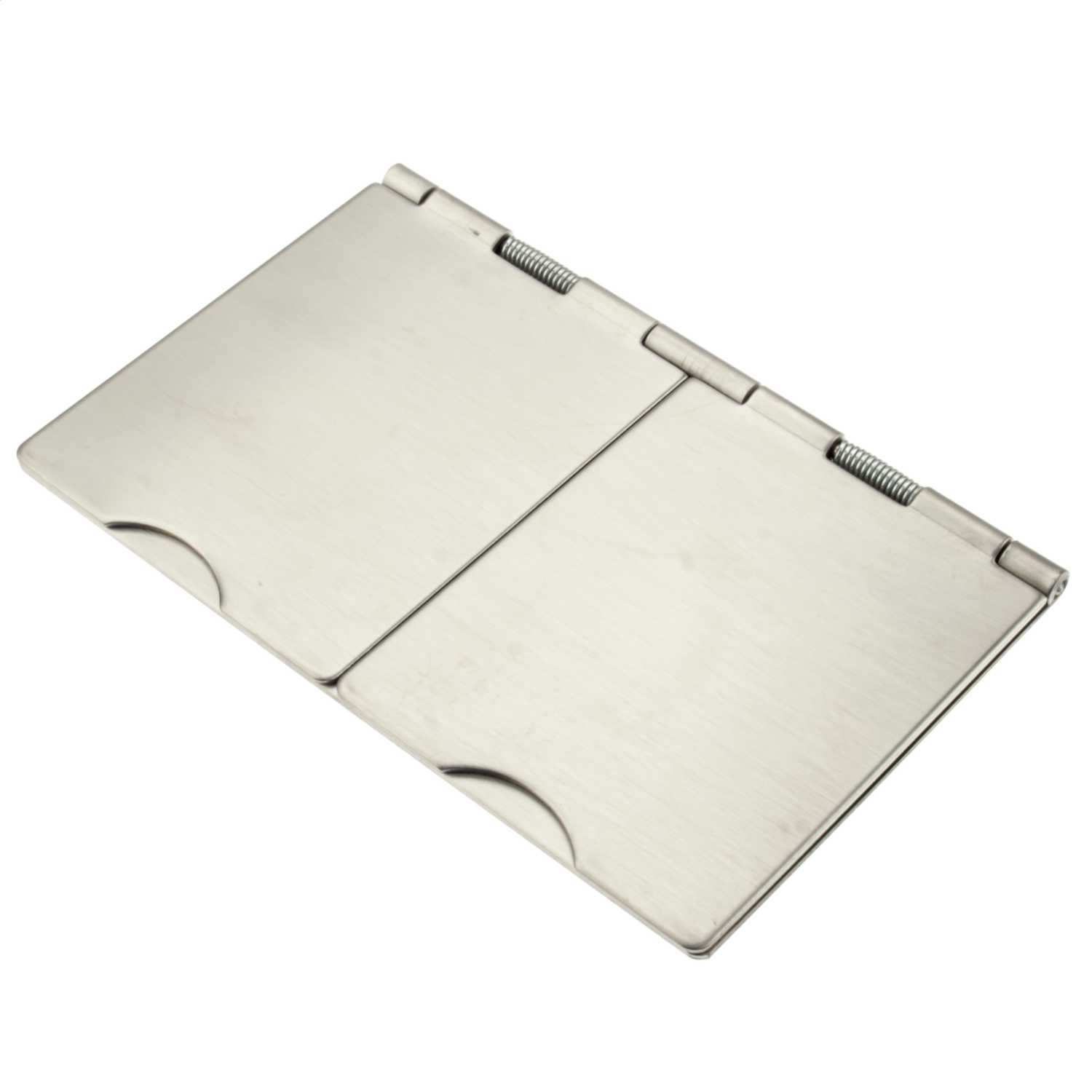 Hamilton 13A 2 Gang Unswitched Floor Socket White Insert Satin Chrome ...