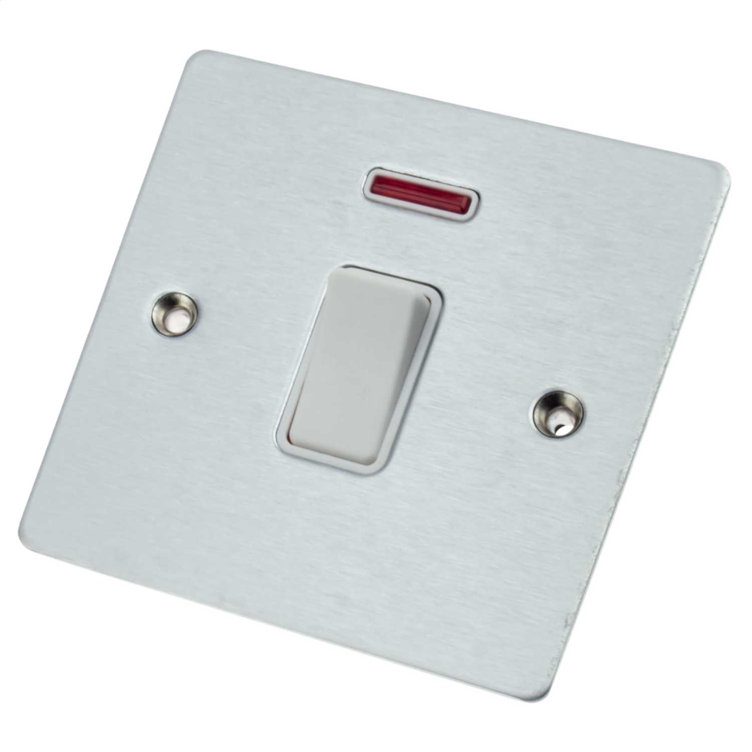 Hamilton Sheer 20A DP Switch with Neon White Insert Satin Chrome ...