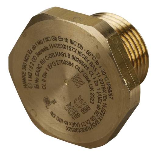 Hawke M20 390 EXE / EXT Hex Head Brass Stopping Plug (Sold in 1's ...