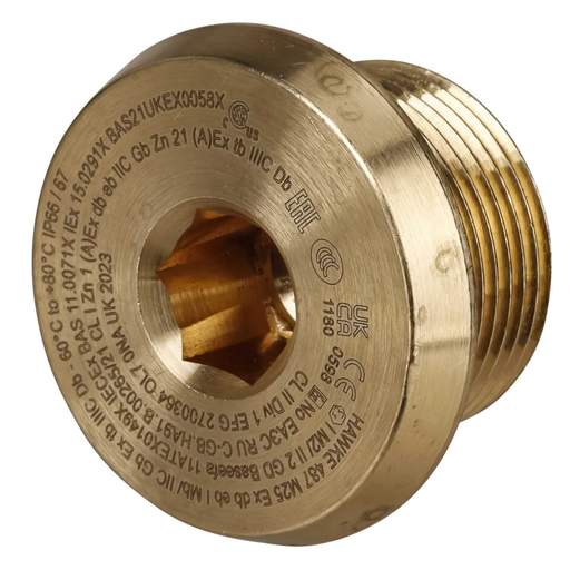 Hawke M25 487 EXD / EXE Dome Head Brass Stopping Plug (Sold in 1's ...