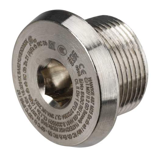 Hawke M25 487 EXD / EXE Dome Head Nickel Plated Brass Stopping Plug ...