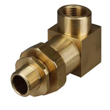 Hawke M20 Male x M20 Female EXD/EXE Brass Swivel 90° Elbow and Lockstop ...
