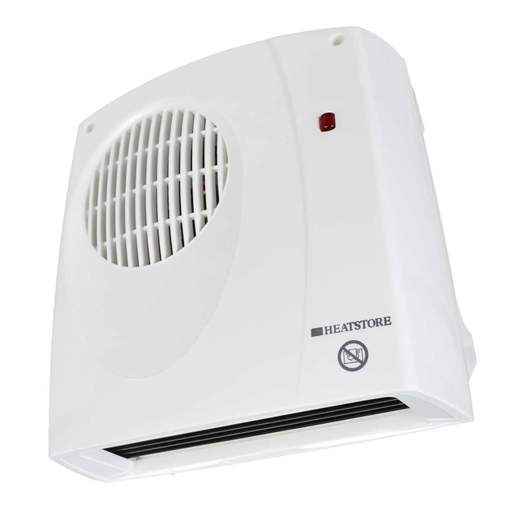 Heatstore 2kW Downflow Fan Heater with Run Back Timer White (HS2000T) | CEF