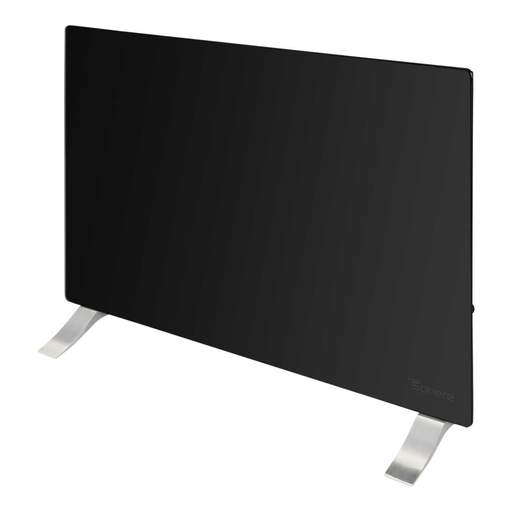 ThermoSphere 1.5kW Glass Flat Panel Heater Black (TSGFR-1500-B) | CEF