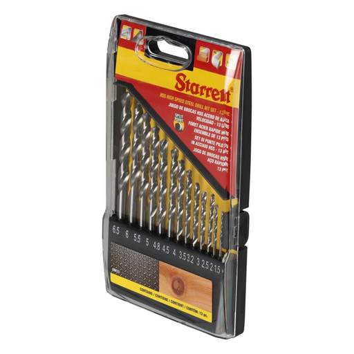 Starrett 13 Piece HSS Split Point Drill Bit Set (KBK13) | CEF