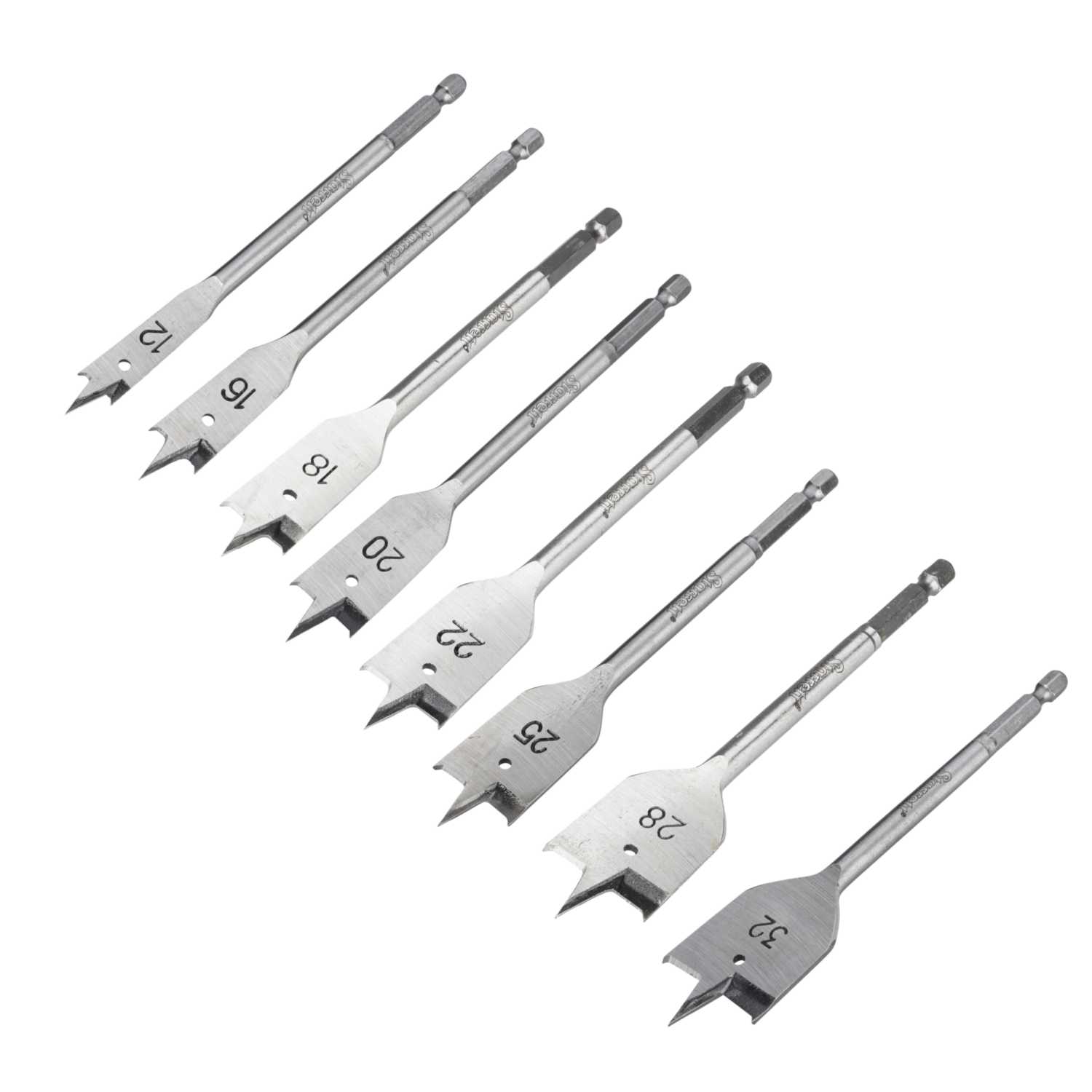 Starrett 8 Piece Flat Wood Bit Set (KFWDK08) | CEF