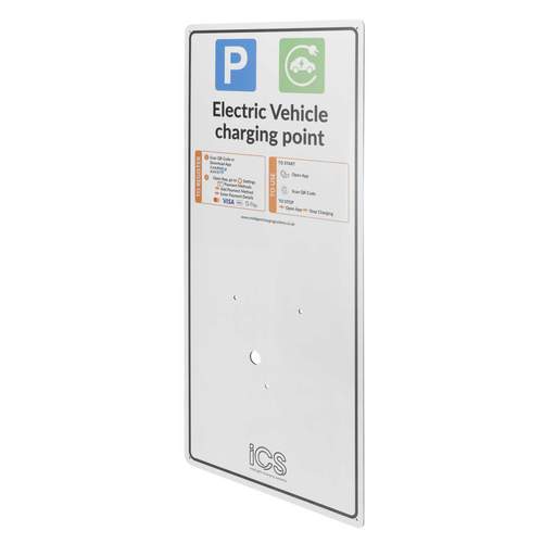 ICS 400mm x 850mm Public Use Wall Mount Reflective EV Charge Point Sign ...