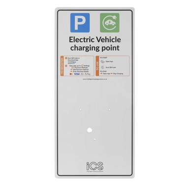 ICS 400mm x 850mm Public Use Wall Mount Reflective EV Charge Point Sign ...
