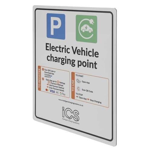 ICS 467mm x 400mm Public Use Barrier Mount Reflective EV Charge Point ...