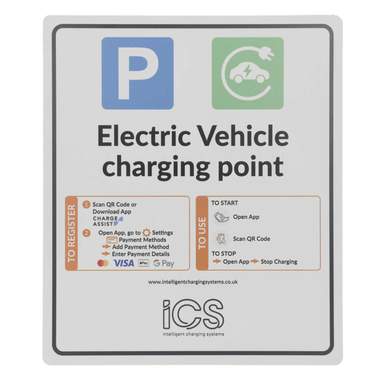 ICS 467mm x 400mm Public Use Barrier Mount Reflective EV Charge Point ...