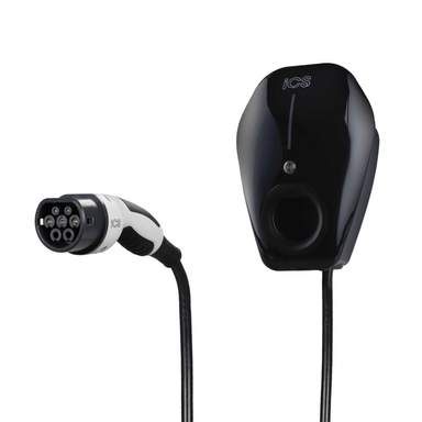 ICS 7kW Intelligent EV Charger with 32A Type 2 Tethered Lead Black (ICSHT7D) | CEF