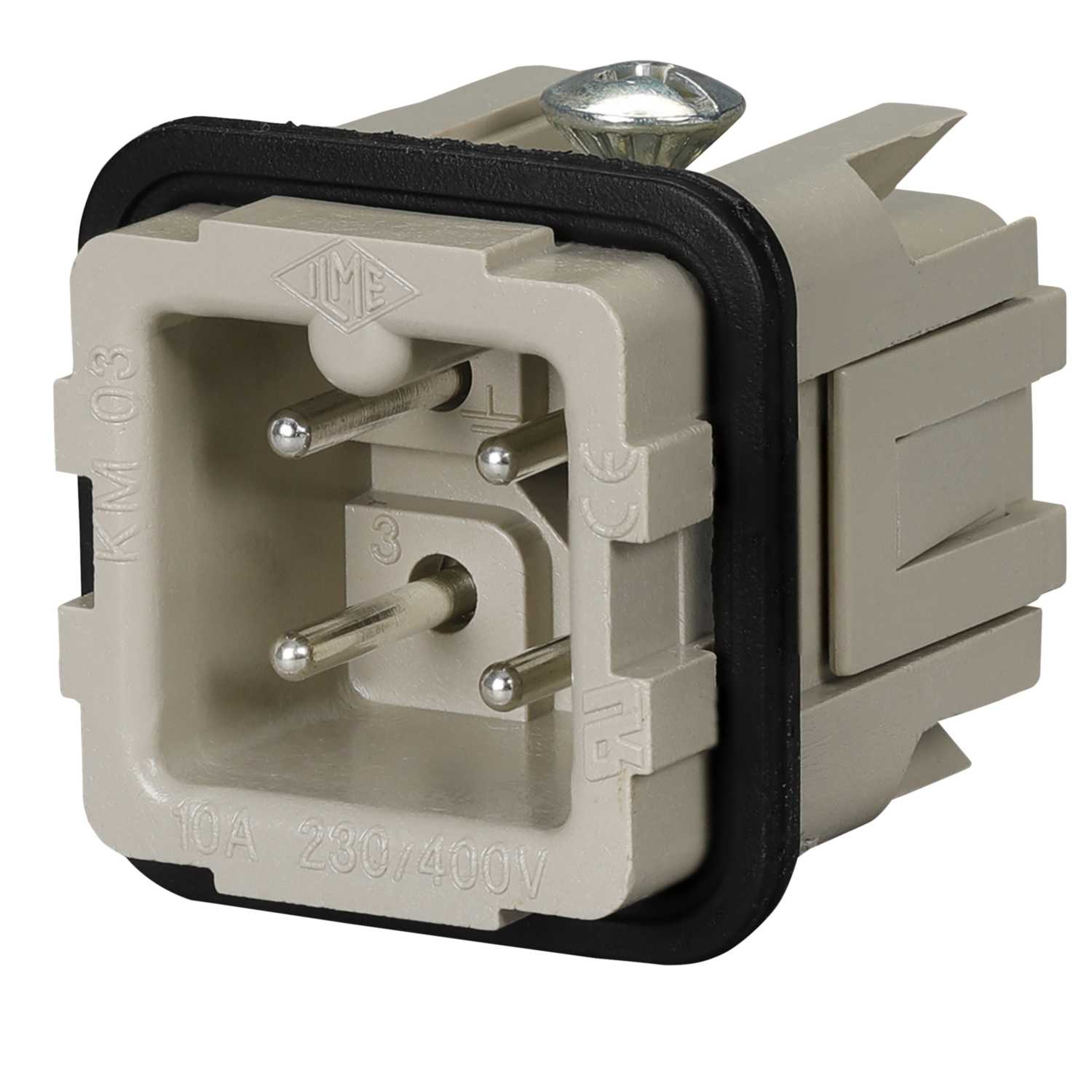 Ilme 10A 3 Pin + E Male Insert Screw Terminal Connection (CKM03) | CEF