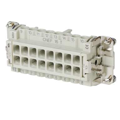 Ilme 16A 16 Pole + E Female Insert for Screw Terminal Connectors (1-16 ...