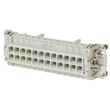 Ilme 16A 24 Pole + E Female Insert for Screw Terminal Connectors (1-24 ...