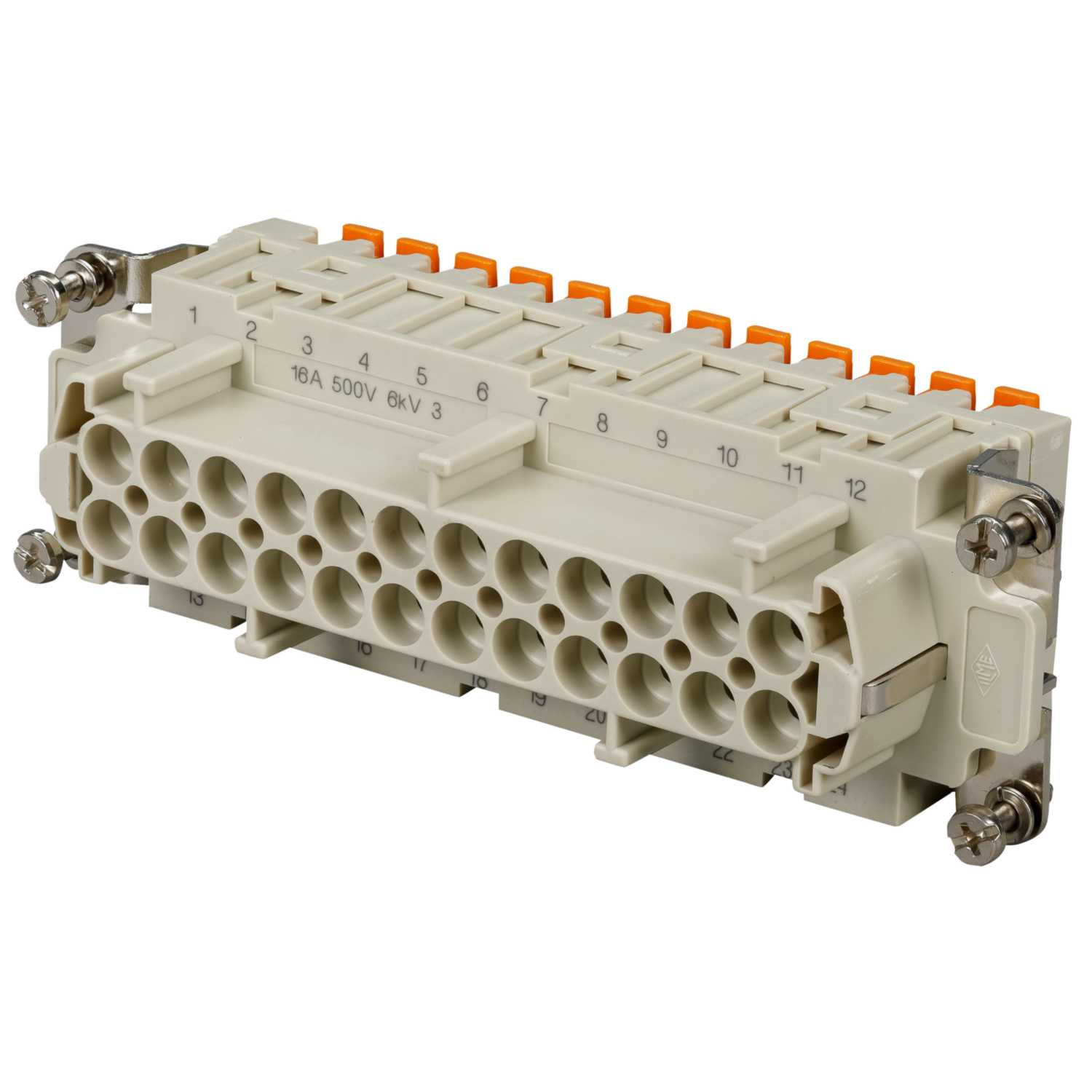 Ilme 16A 24 Pole + E Female Insert Spring Terminal Connections (CSHF24 ...