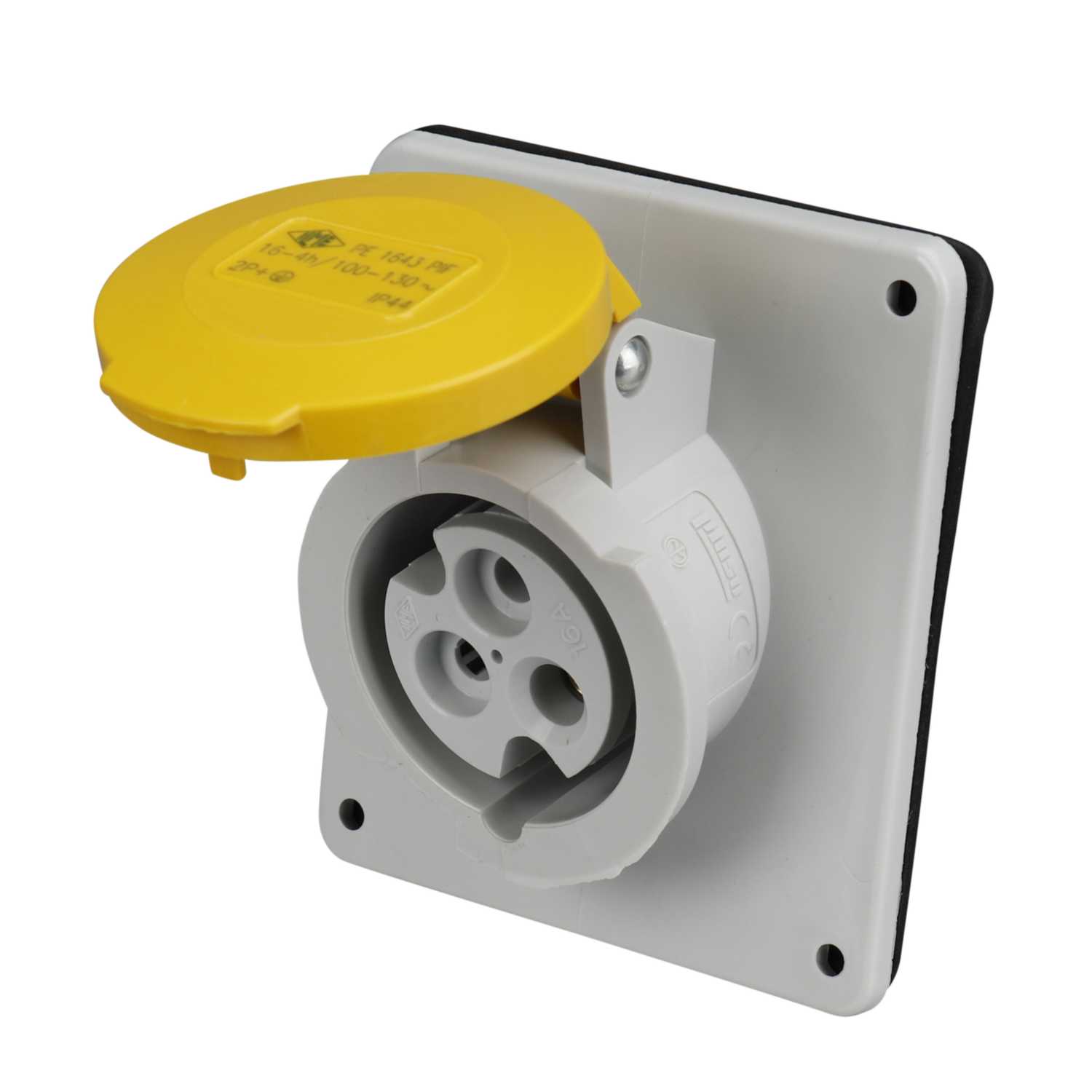 Ilme 16A 2P+E 110V Angled Panel Mounted Socket IP44 (PE1643PIF) | CEF