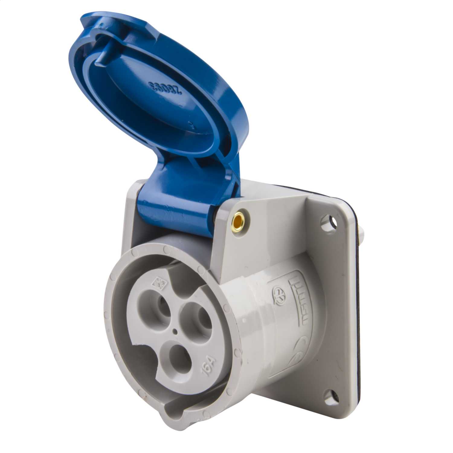 Ilme 16A 2P+E 230V Straight Panel Mounted Socket IP44 (PE1663PQ) | CEF