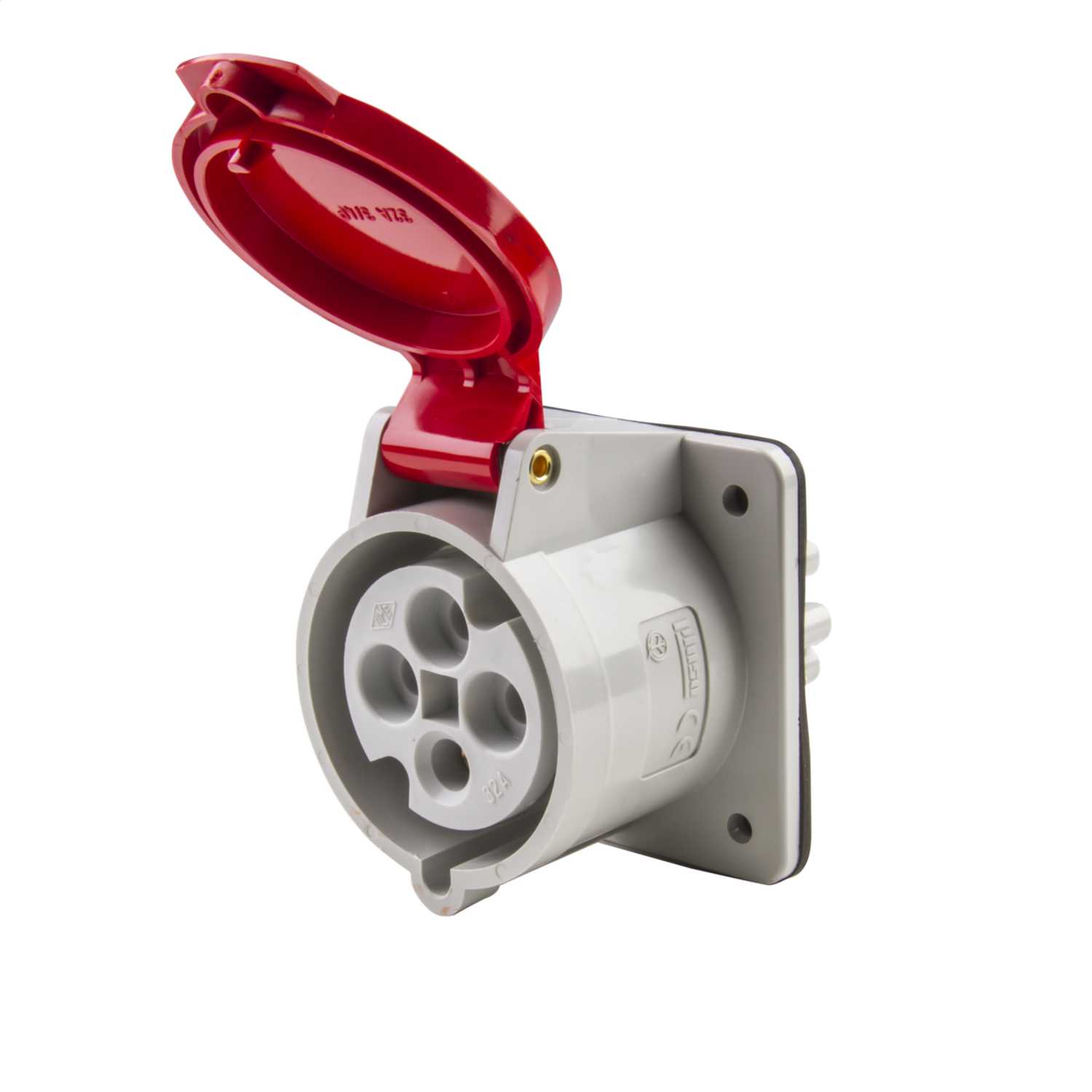 Ilme 32A 3P+E 415V Panel Mounted Socket IP44 (PE3264PQ) | CEF