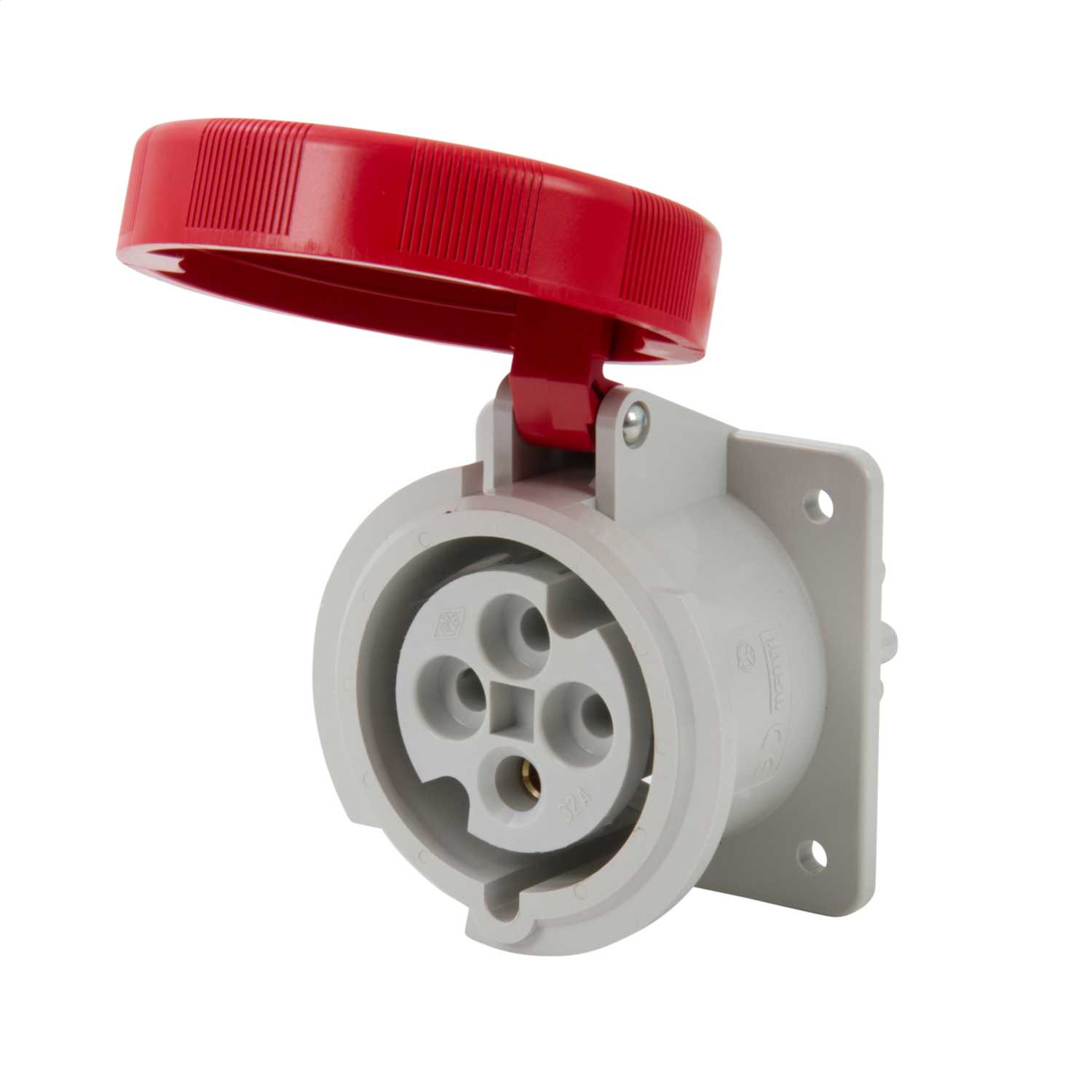 Ilme 32A 3P+E 415V Panel Mounted Socket IP67 (PEW3264PQ) | CEF