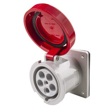 Ilme 63A 3P+N+E 415V Panel Mounted Socket IP67 (PEW6365PQ) | CEF