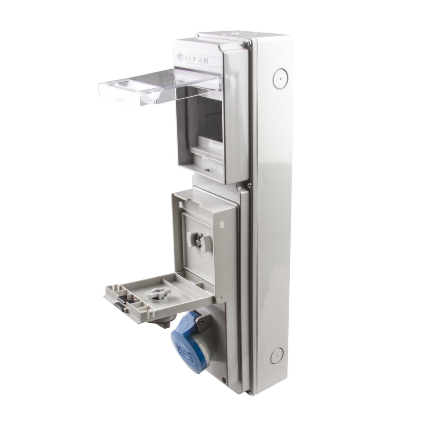 Ilme 16A 2P+E 230V Interlocked Switched Socket with RCD Compartment ...