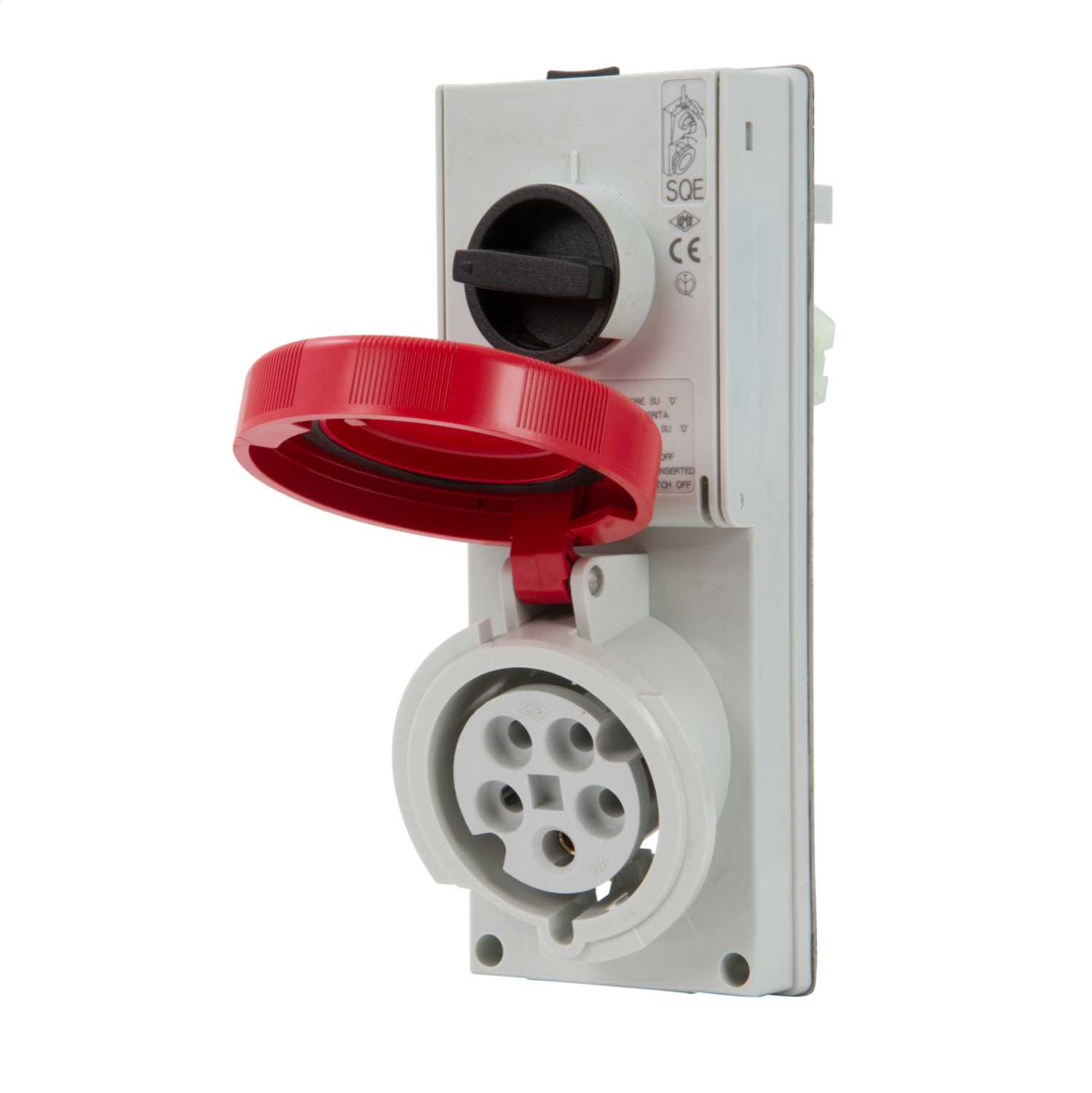 Ilme 32A 3P+N+E 415V Interlocked Switched Socket Front IP44 (SQE3265) | CEF