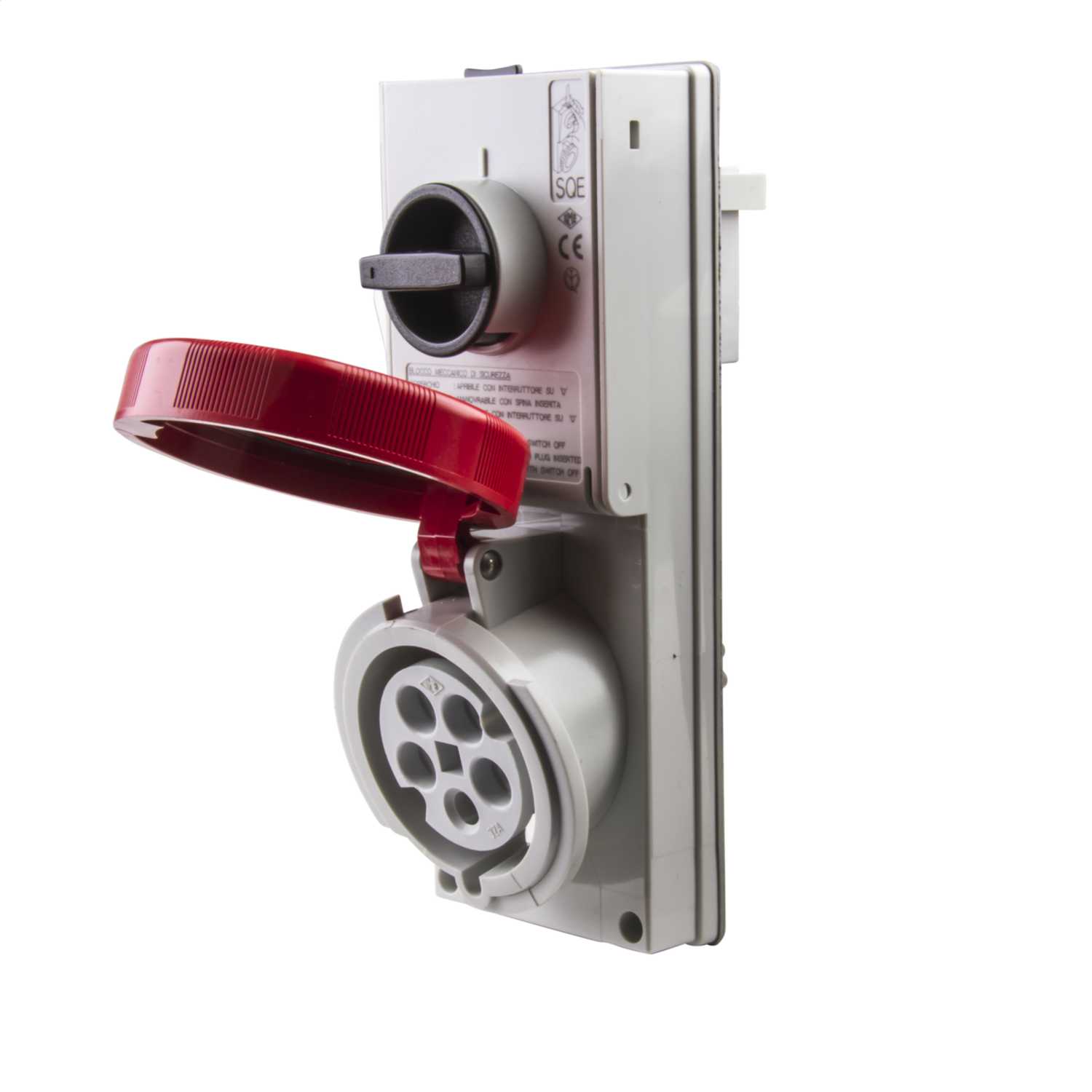 Ilme 32A 3P+N+E 415V Interlocked Switched Socket Front IP44 (SQE3265) | CEF