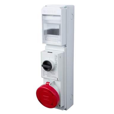 Ilme 32A 3P+N+E 415V Interlocked Switched Socket with RCD Compartment ...