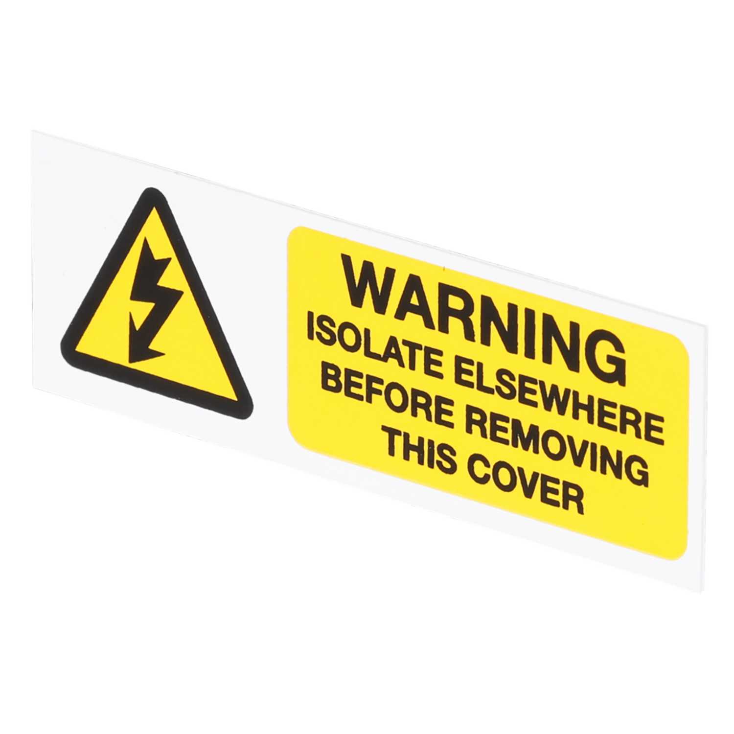 Industrial Signs 75mm x 25mm Warning Isolate Elsewhere Label (Pack of 5 ...
