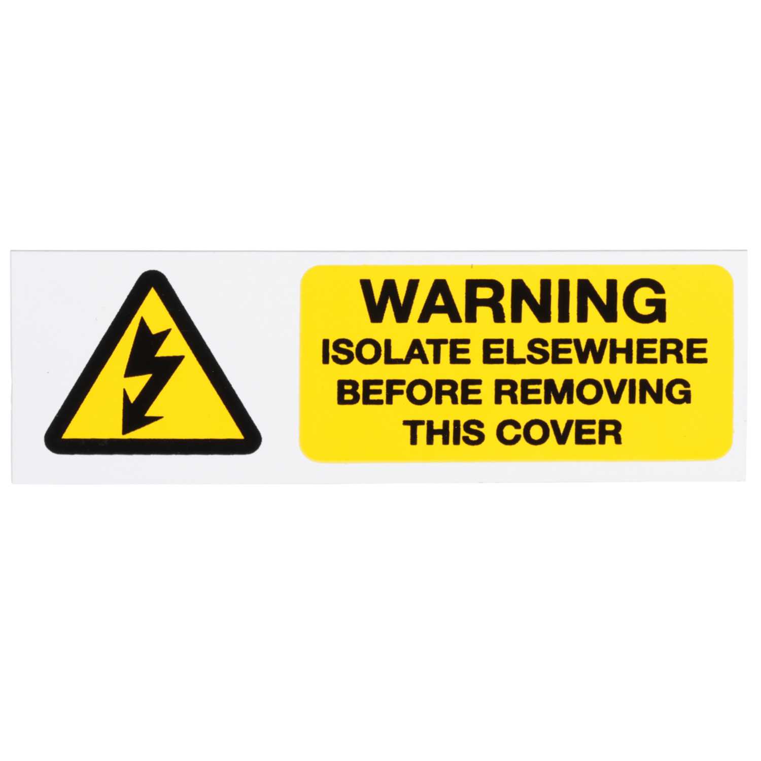 Industrial Signs 75mm x 25mm Warning Isolate Elsewhere Label (Pack of 5 ...