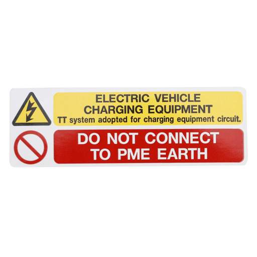 Industrial Signs 90mm x 30mm EV Charging Equipment Warning Label (Roll ...