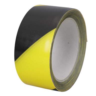 Industrial Signs 48mm x 33m Black and Yellow Self Adhesive Laminated ...